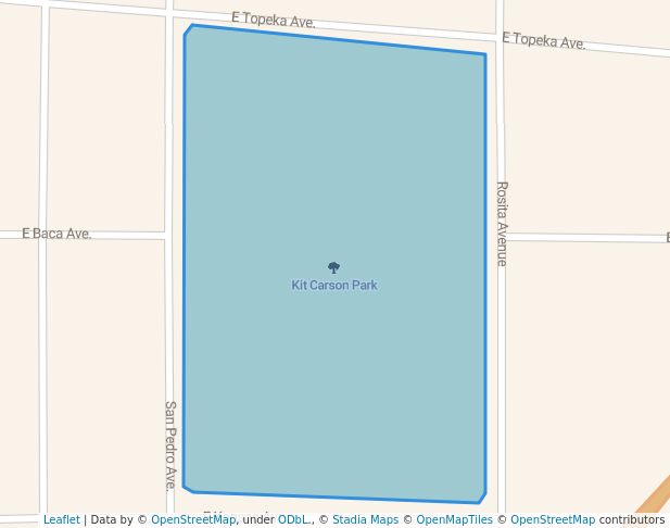 Kit Carson Park in Trinidad | Map and Routes