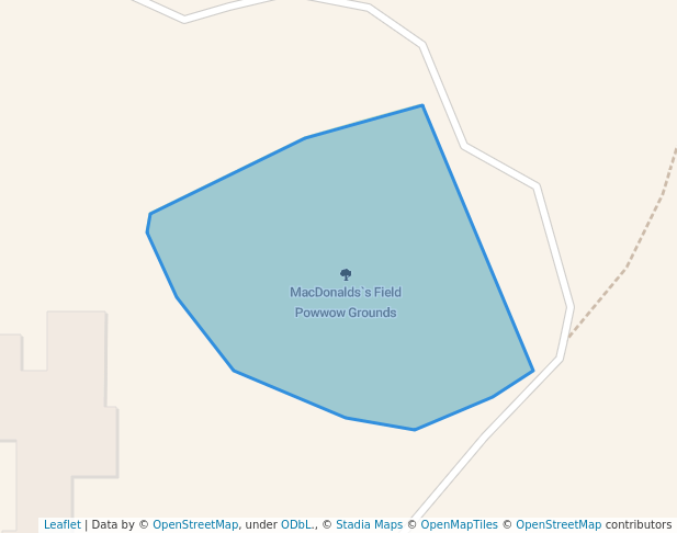 MacDonalds`s Field Powwow Grounds in Conne River | Map and Routes