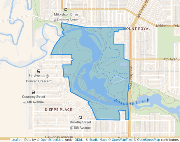 A.E. Wilson Park West in Regina | Map and Routes