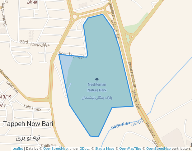 Neshteman Nature Park in Sanandaj | Map and Routes