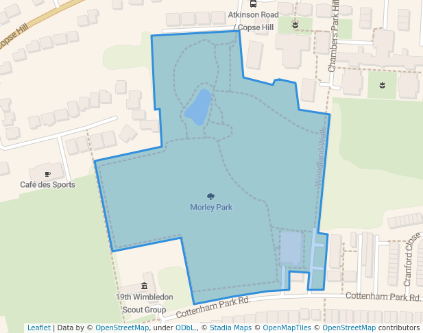 Morley Park in London | Map and Routes