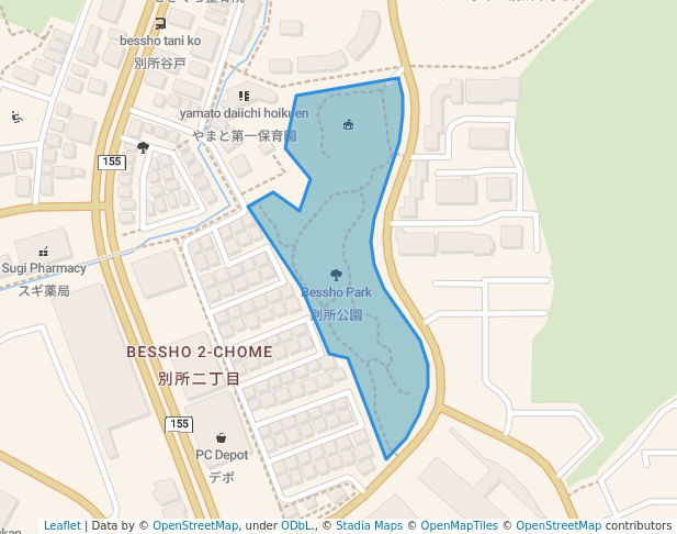 Bessho Park in Hachioji | Map and Routes