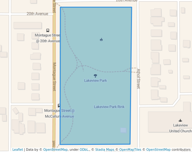 Lakeview Park in Regina | Map and Routes