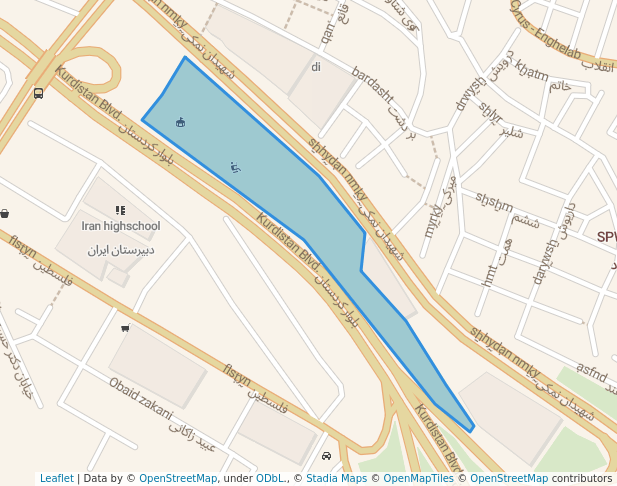 3th Khordad park in Sanandaj | Map and Routes