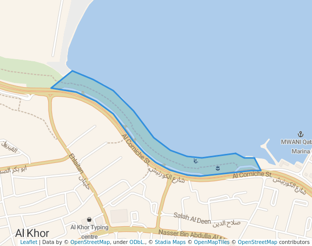 Al Khor Corniche Park in Al Khor | Map and Routes