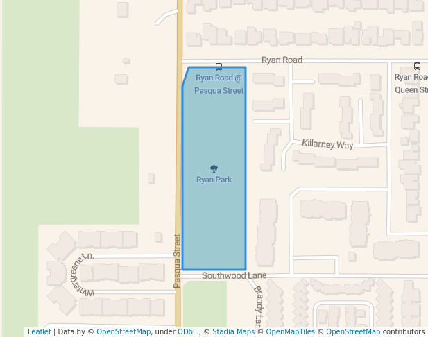 Ryan Park in Regina | Map and Routes