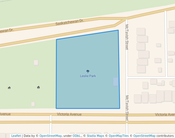 Leslie Park in Regina | Map and Routes