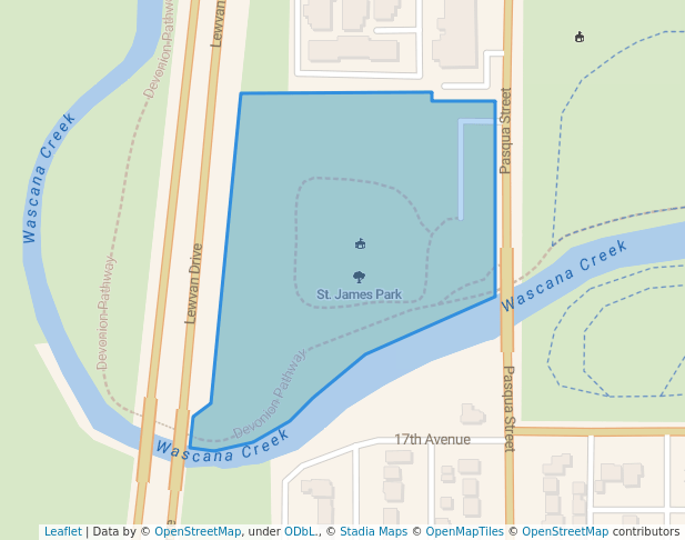 St. James Park in Regina | Map and Routes
