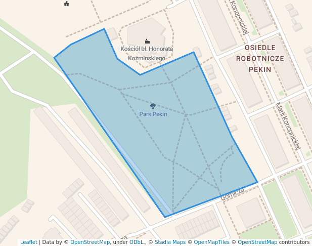 Park Pekin in Będzin | Map and Routes