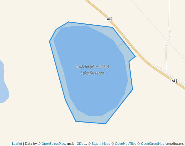 Loch Iel (Pink Lake) Lake Reserve in Dimboola | Map and Routes
