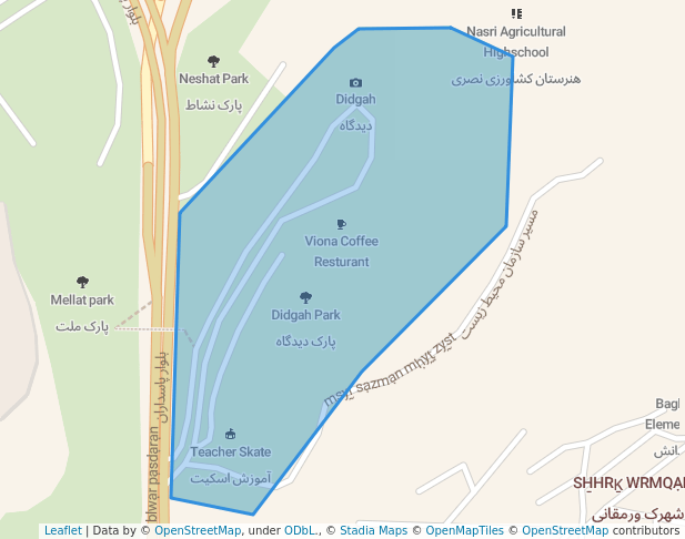 Didgah Park in Sanandaj | Map and Routes