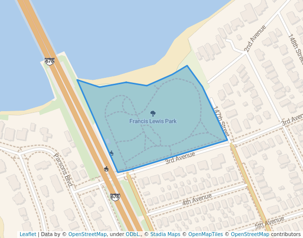 Francis Lewis Park in New York | Map and Routes