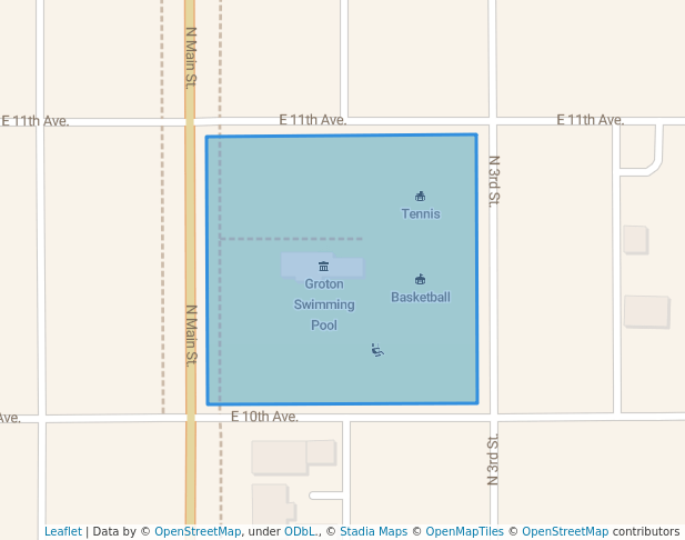 Groton Pool Tennis & Basketball in Groton | Map and Routes