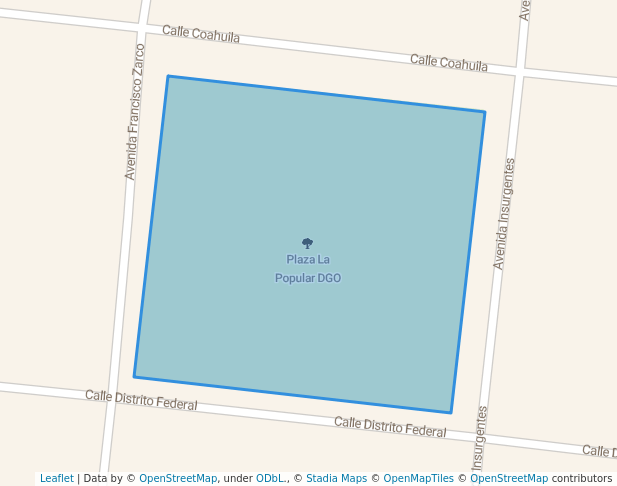 Plaza La Popular DGO in La Popular | Map and Routes