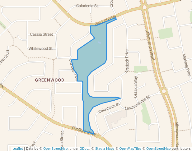 Blackall Park in Greenwood | Map and Routes