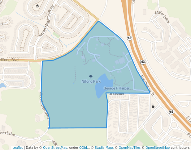 Nifong Park in Columbia | Map and Routes