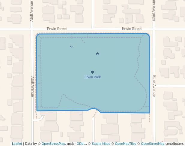Erwin Park in Los Angeles | Map and Routes