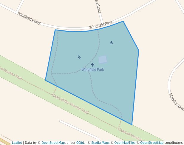 Windfield Park in Waukee | Map and Routes