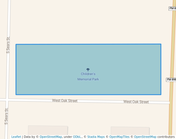 Children's Memorial Park in Whitewright | Map and Routes