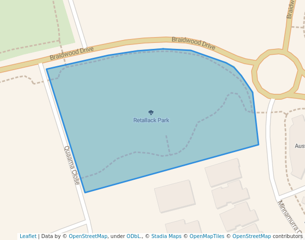 Retallack Park in Prestons | Map and Routes