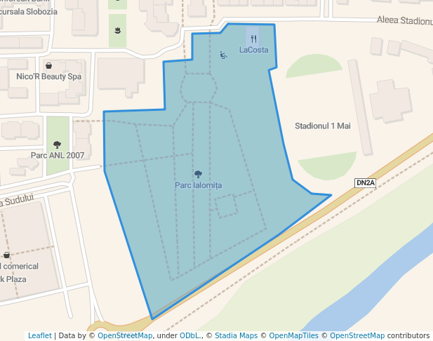 Parc Ialomița in Slobozia | Map and Routes