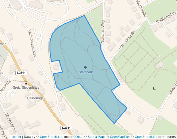 Stadtpark in Greiz | Map and Routes