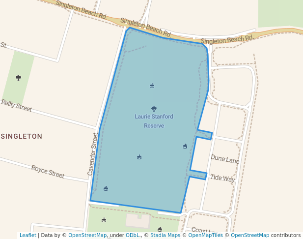 Laurie Stanford Reserve in Singleton | Map and Routes