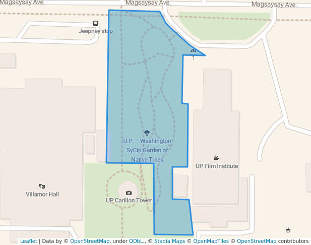 U.P. – Washington SyCip Garden of Native Trees in Quezon City | Map and ...