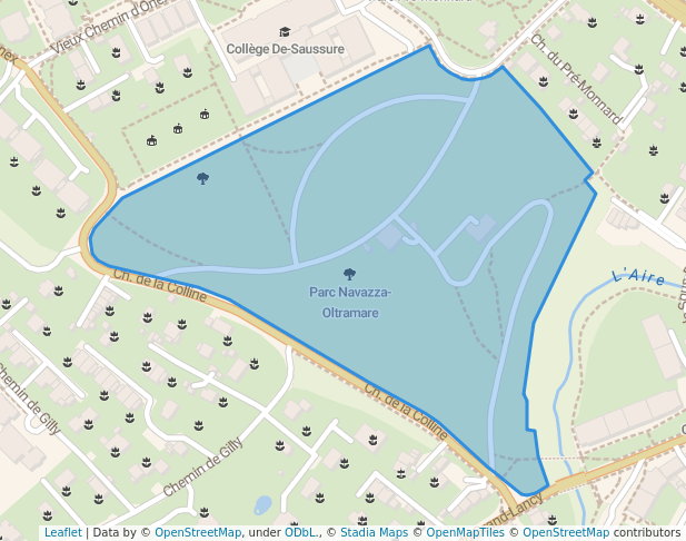 Parc Navazza-Oltramare in Lancy | Map and Routes
