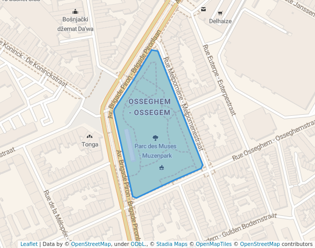 Parc des Muses - Muzenpark in Molenbeek-Saint-Jean | Map and Routes