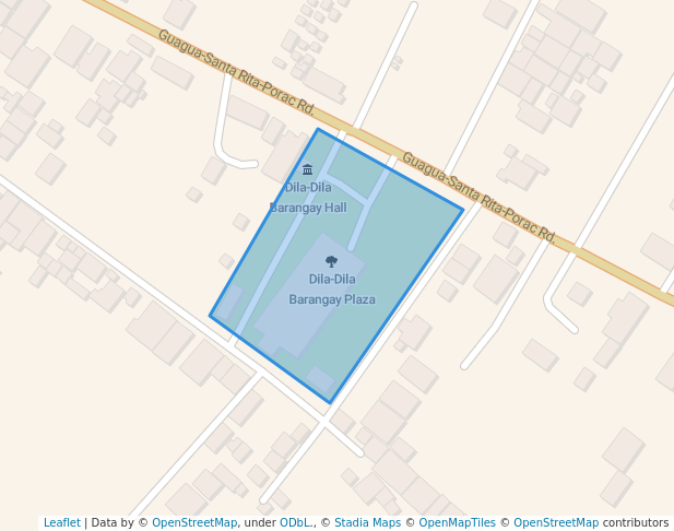 Dila-Dila Barangay Plaza in Santa Rita | Map and Routes