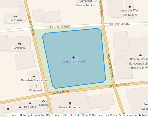 Parque David J. Guzman in San Miguel | Map and Routes