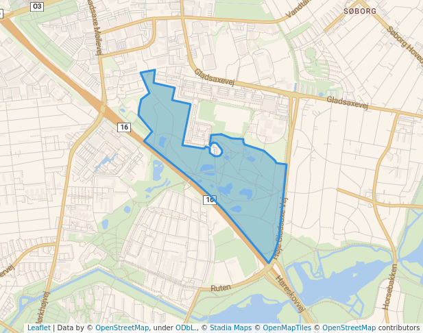 Høje Gladsaxe Park in Søborg | Map and Routes