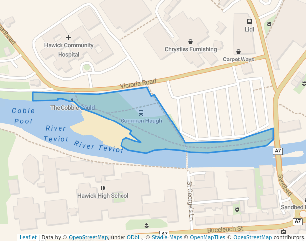 The Haugh in Hawick | Map and Routes