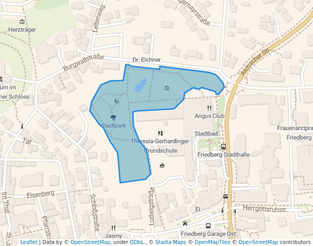 Stadtpark in Friedberg | Map and Routes