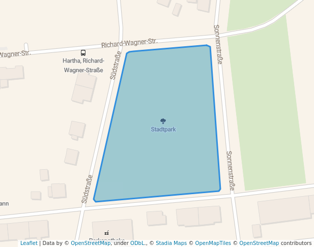 Stadtpark in Hartha | Map and Routes