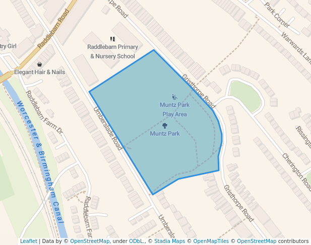 Muntz Park in Birmingham | Map and Routes