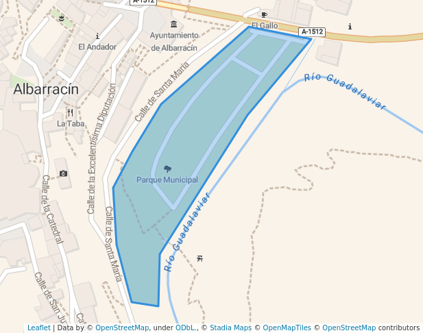 Parque Municipal in Albarracín | Map and Routes