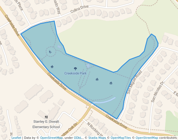 Creekside Park in Walnut | Map and Routes