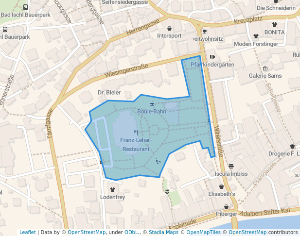 Kurpark in Bad Ischl | Map and Routes