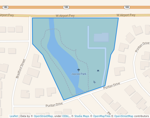 Jaycee Park in Irving | Map and Routes