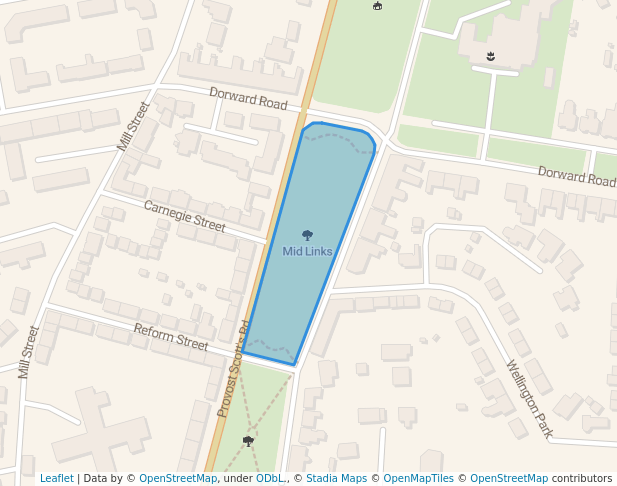 Mid Links in Montrose | Map and Routes