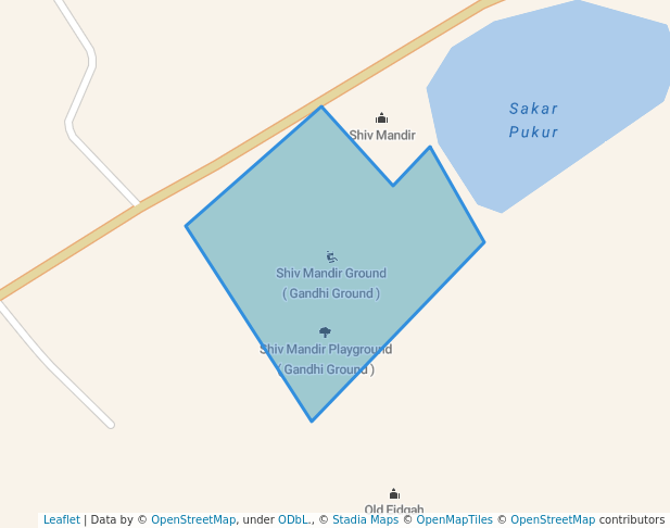 Shiv Mandir Playground ( Gandhi Ground ) in Neamatpur | Map and Routes