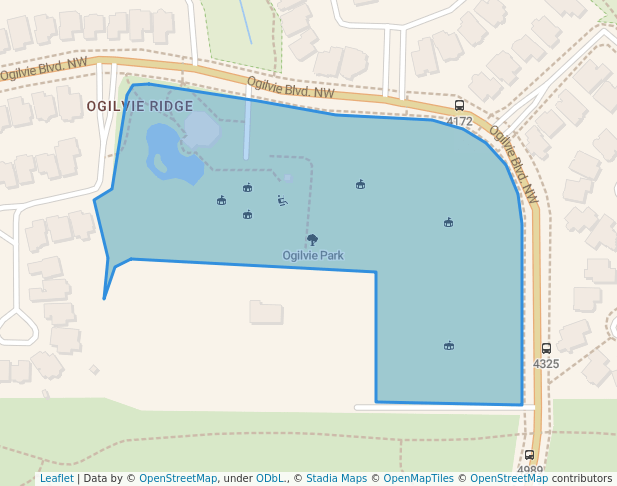 Ogilvie Park in Edmonton | Map and Routes