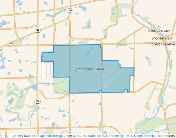Springbrook Prairie in Naperville | Map and Routes