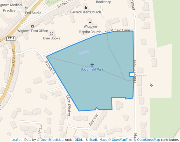 Southfield Park in Wigtown | Map and Routes