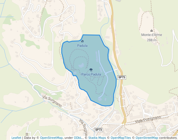 Parco Padula in Carrara | Map and Routes