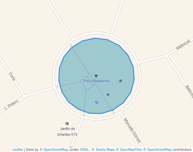 Plaza Matadores in General Rodríguez | Map and Routes