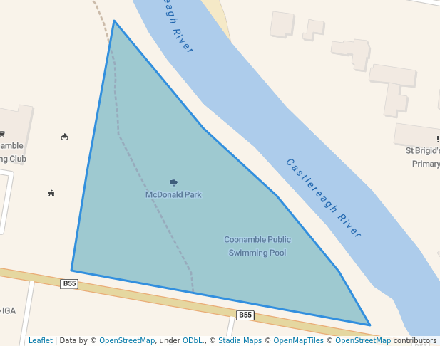 McDonald Park in Coonamble | Map and Routes