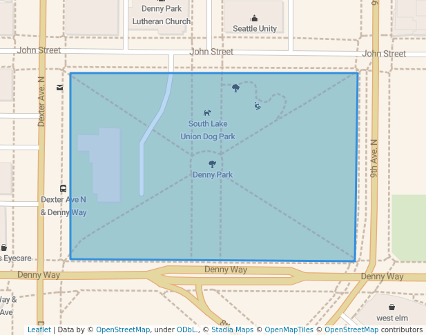 Denny Park in Seattle | Map and Routes
